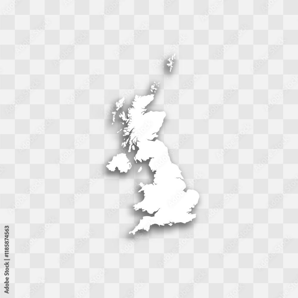 United Kingdom of Great Britain and Northern Ireland high detailed ...