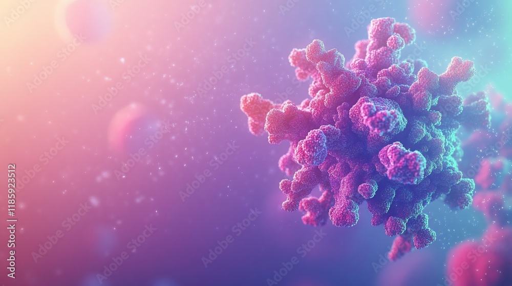 Microscopic View of a Virus Particle: A Stunning Visualization of Viral ...