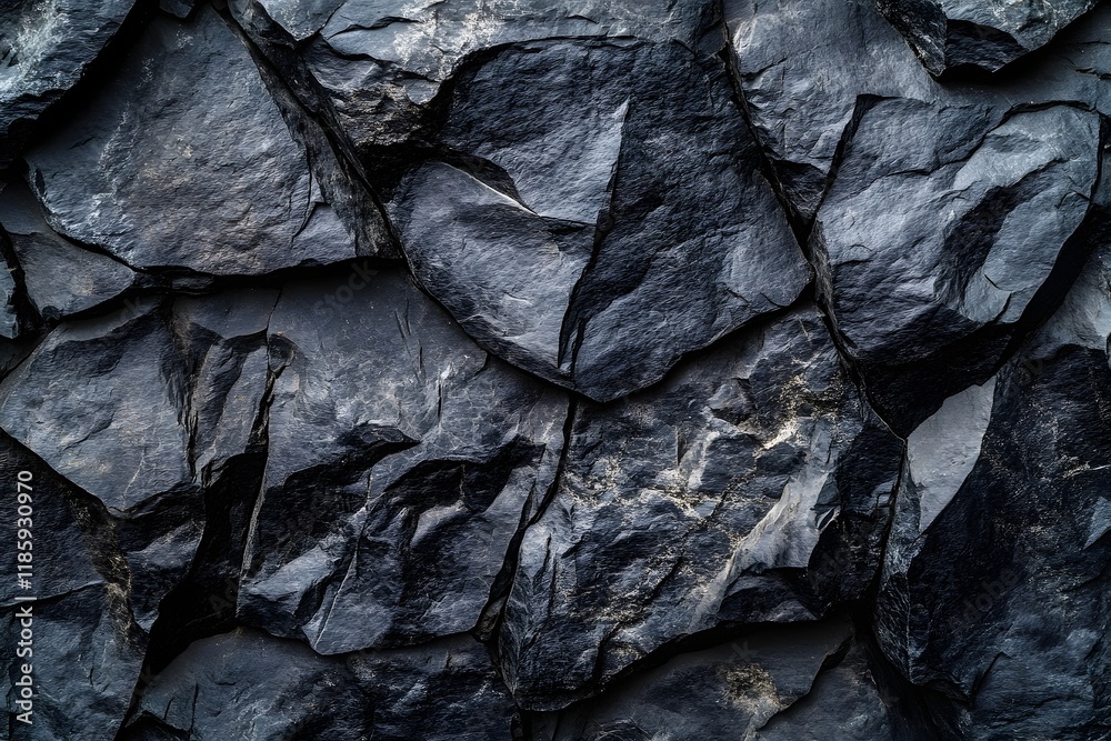 Dark basalt rock cliff texture background Stock Photo | Adobe Stock