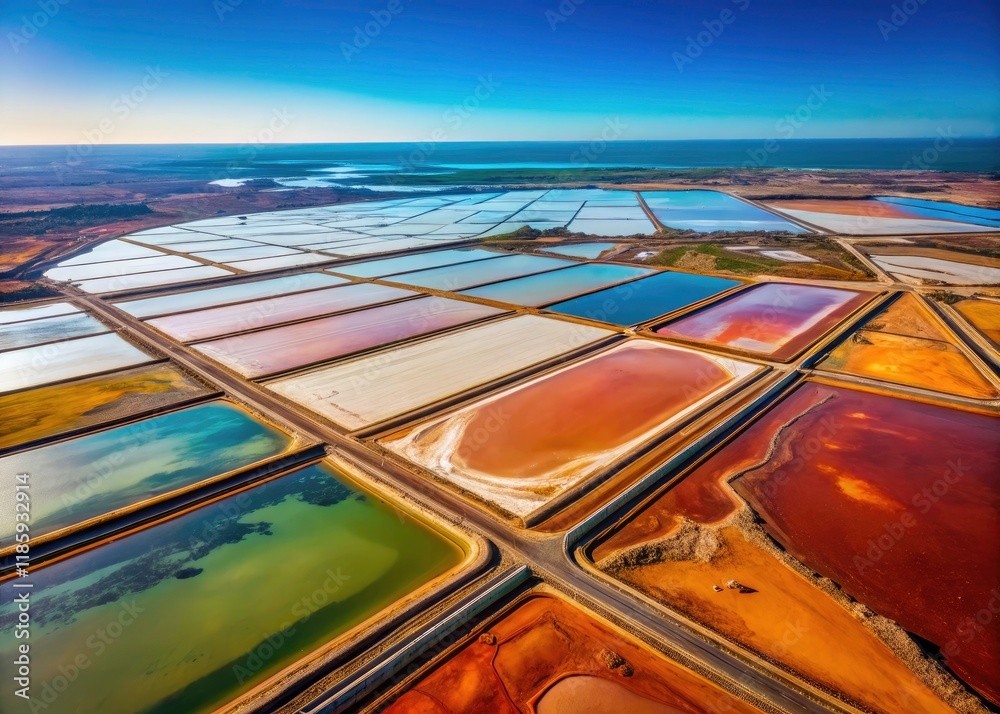 Australian outback: Drone captures Port Hedland's salt lake mining, a ...