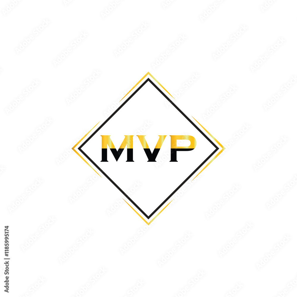 MVP letter logo design in illustration. Vector logo, calligraphy designs for logo, Poster ...