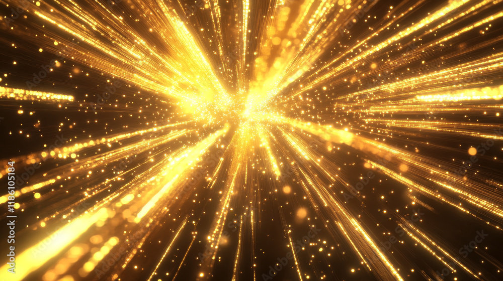 Horizontal golden light line with fade effect. Realistic vector ...