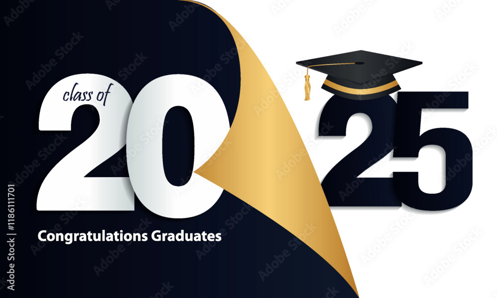 Class of 2025. Congratulations lettering logo design. Congratulations ...