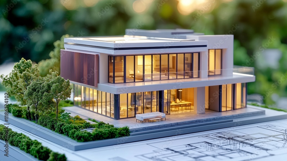 The 3D model house project's architecture is depicted in this vision ...