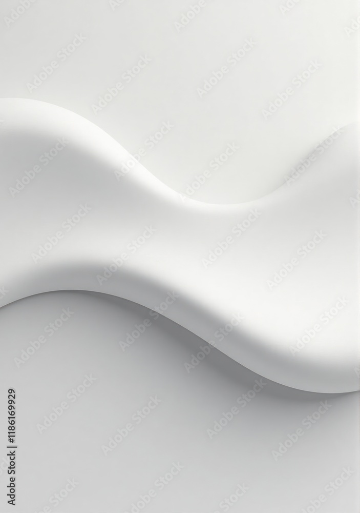 seamless 3D background with layered curvaceous shapes, rendered in soft ...