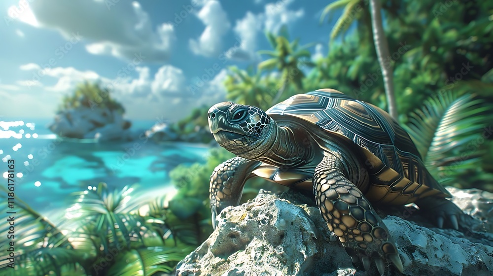 The Pinta Island Tortoise, scientifically known as Chelonoidis ...