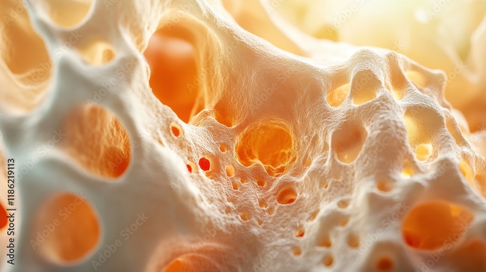 Microscopic View of Spongy Bone Structure: A Detailed Look into the Complex Network of ...