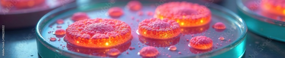 Colonies of Bacillus subtilis on nutrient agar plate, microorganism ...