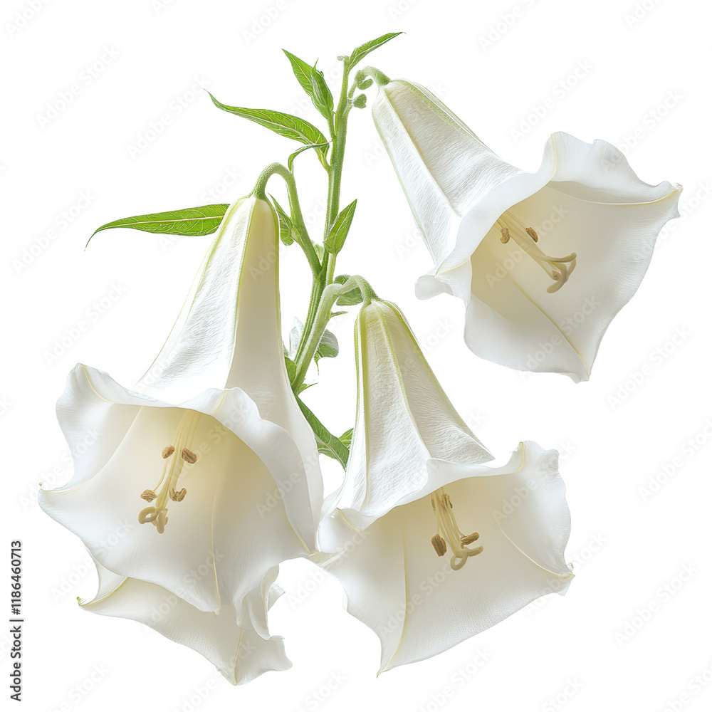 Angel's Trumpet flower clipart isolated on transparent png or white ...