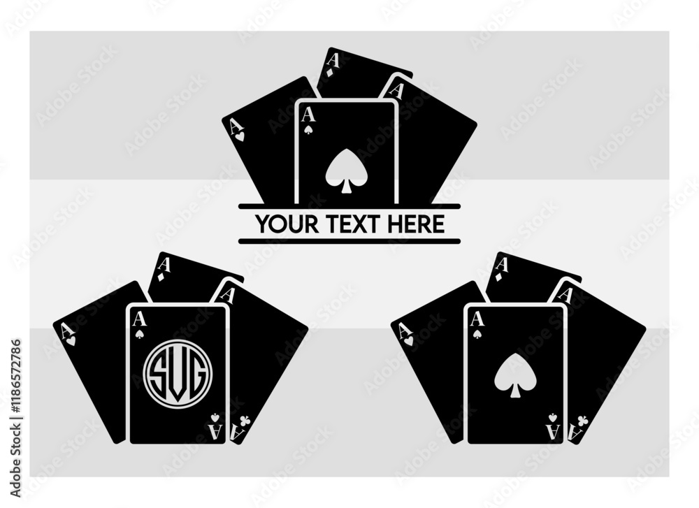 Стоковое векторное изображение «Playing Cards SVG, Playing Cards, Full ...