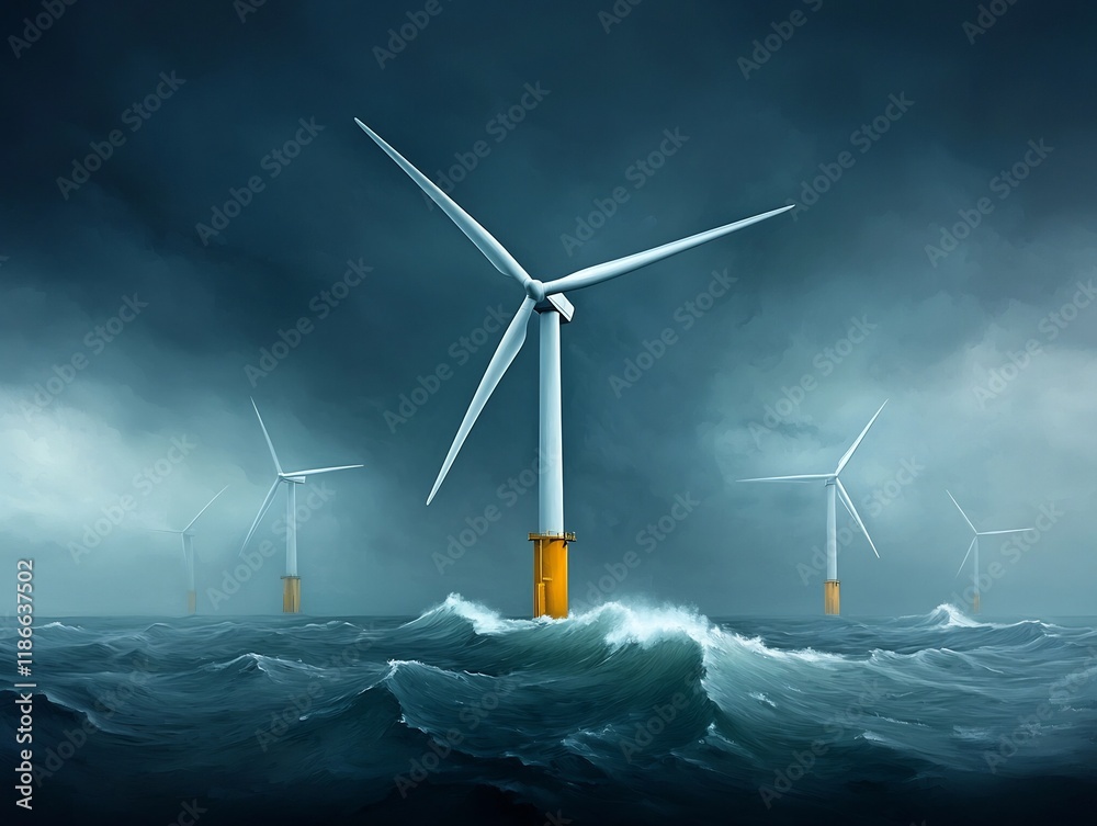 Colossal offshore wind turbines their graceful forms and massive ...