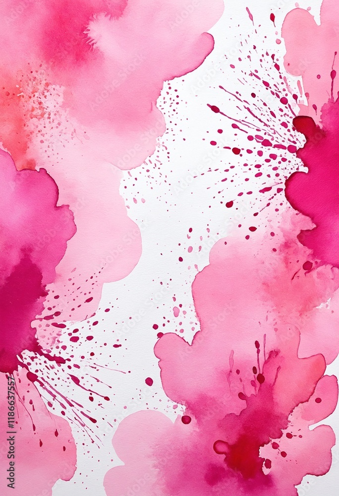 Pink watercolor background, painted paper texture, abstract watercolor ...