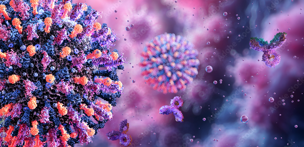 HMPV virus. China flu-like human metapneumovirus outbreak. HMPV is a ...