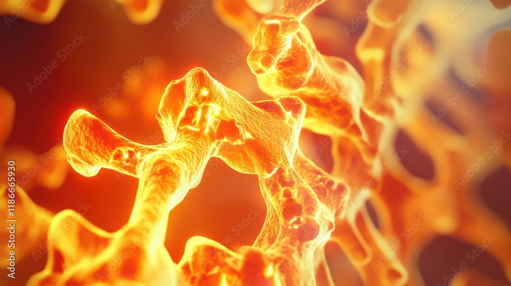 Intricate Bone Structure: A Microscopic View of Vertebrae Stock Illustration | Adobe Stock