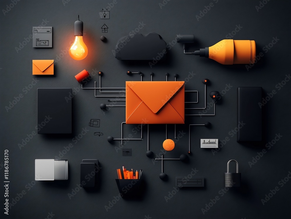 Integrated digital communication infrastructure featuring hand drawn UI ...