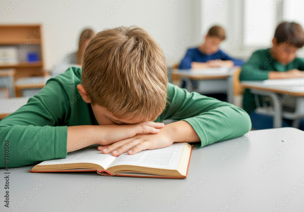 Students engaged in silent reading while focusing on literature during ...
