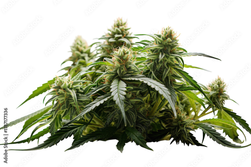 High-quality cannabis plants with dense buds and vibrant green leaves ...