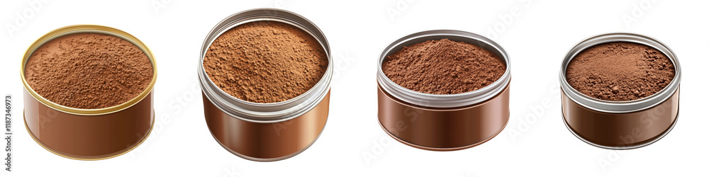 Cocoa powder tin – A tin of cocoa powder, commonly used in baking or to ...