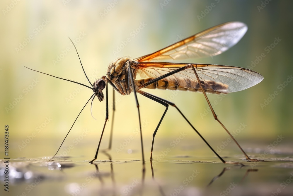 Crane Fly - The Long-Legged Insect of the Diptera Family. An Animal ...