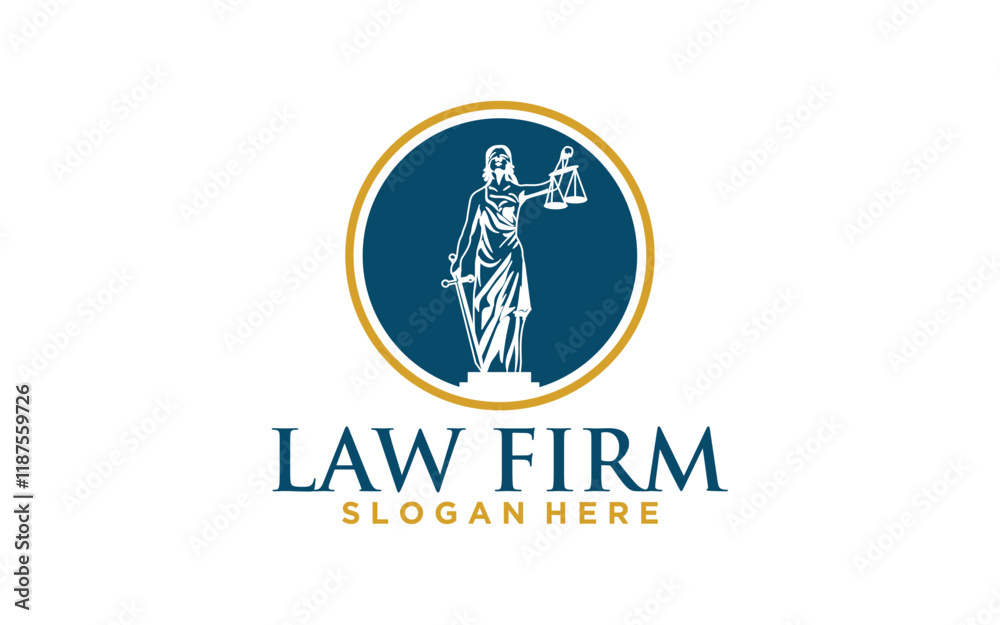 Law Firm Logo Design with Lady Justice Symbol. Ideal for law firms or ...