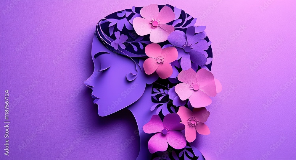 Foto de Stock International Women's Day Poster Feminism Floral ...