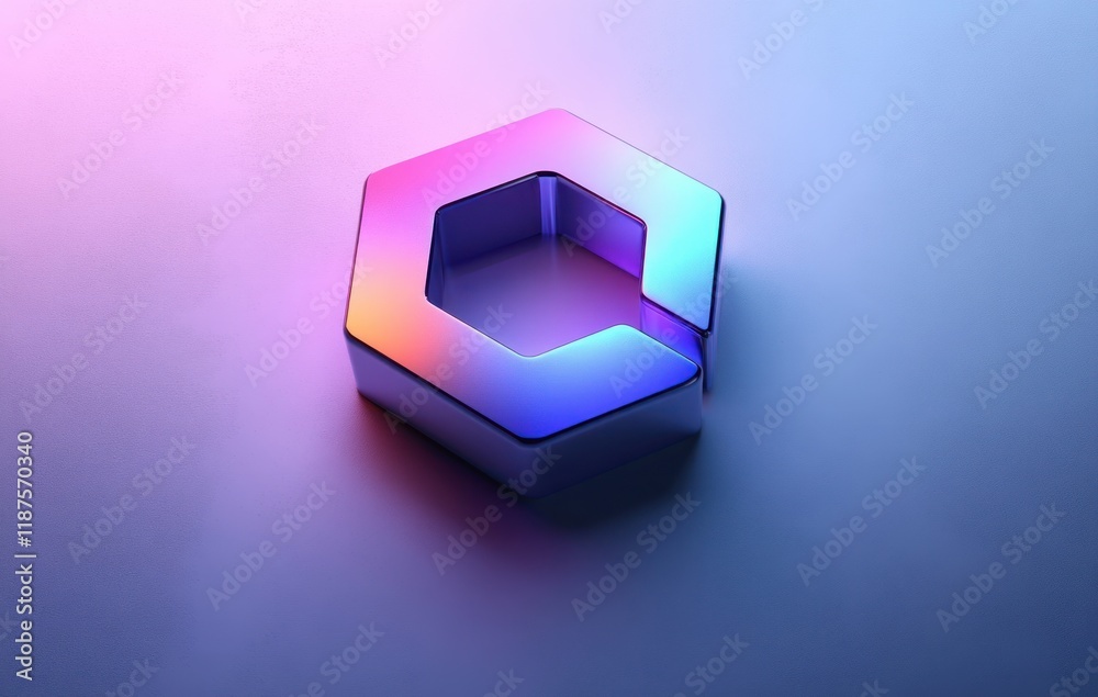 Modern Logo Design Featuring Hexagonal Shape, AI Technology ...
