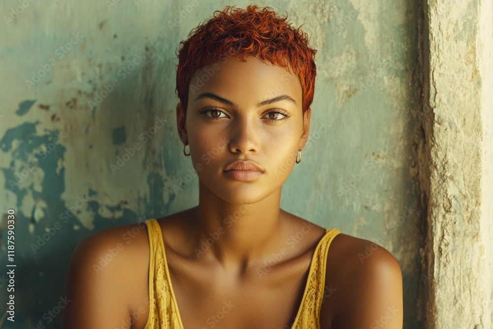 Attractive calm mixed-race girl - for ads, magazine ad and online ...