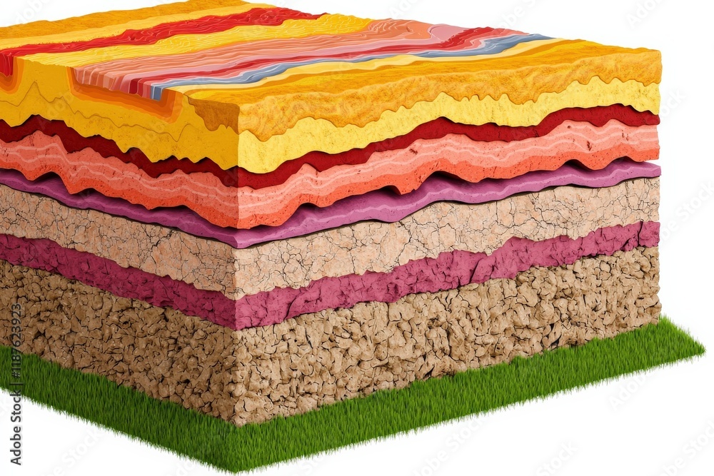 Layered Geological Structure Model Educational Resource Cross-Section ...