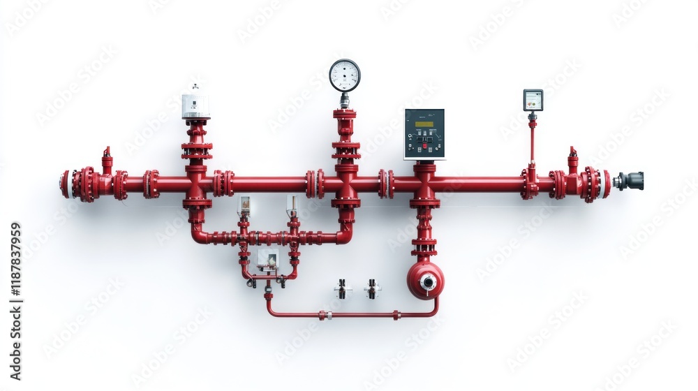 Integrated fire suppression system featuring sleek sprinklers and ...