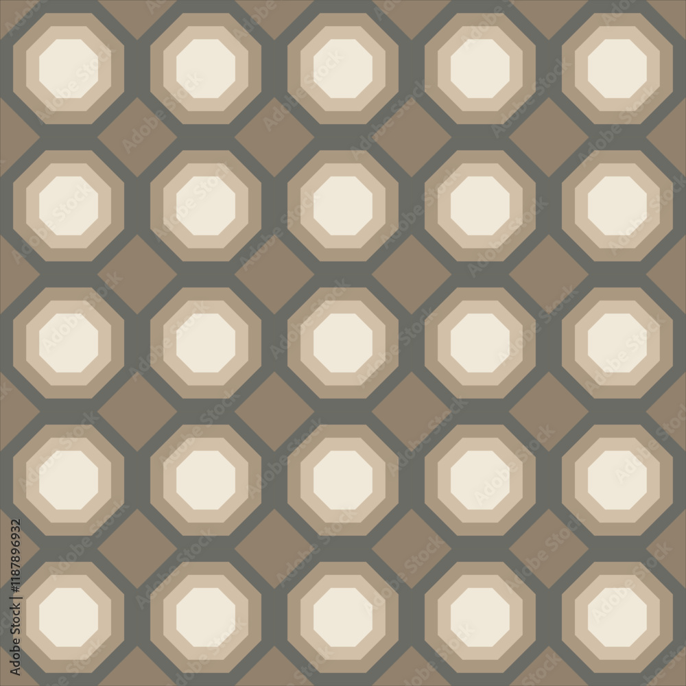 geometric pattern with repeating line and octagon in a minimalist style ...