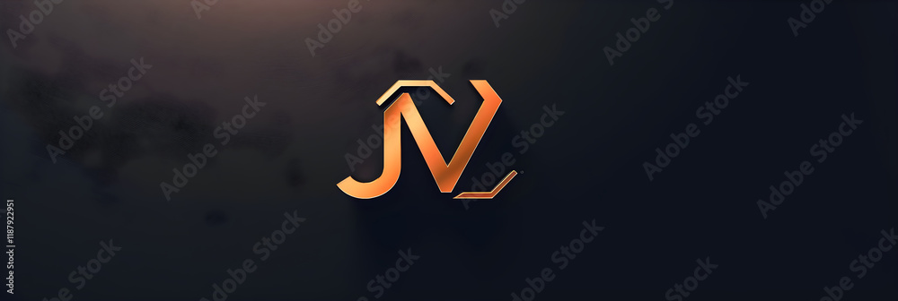 Professional Monogram of 'JV' Letters Depicting a Joint Venture Company ...