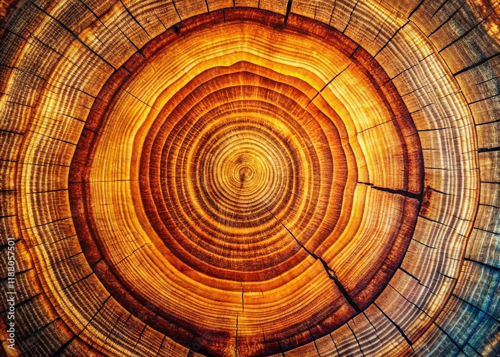 Vintage Style Wood Cross Section, Tree Rings Texture, Detailed Wood ...