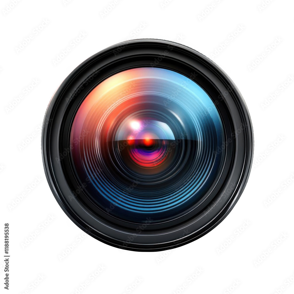 Camera lens. Realistic photo lens isolated on transparent background ...