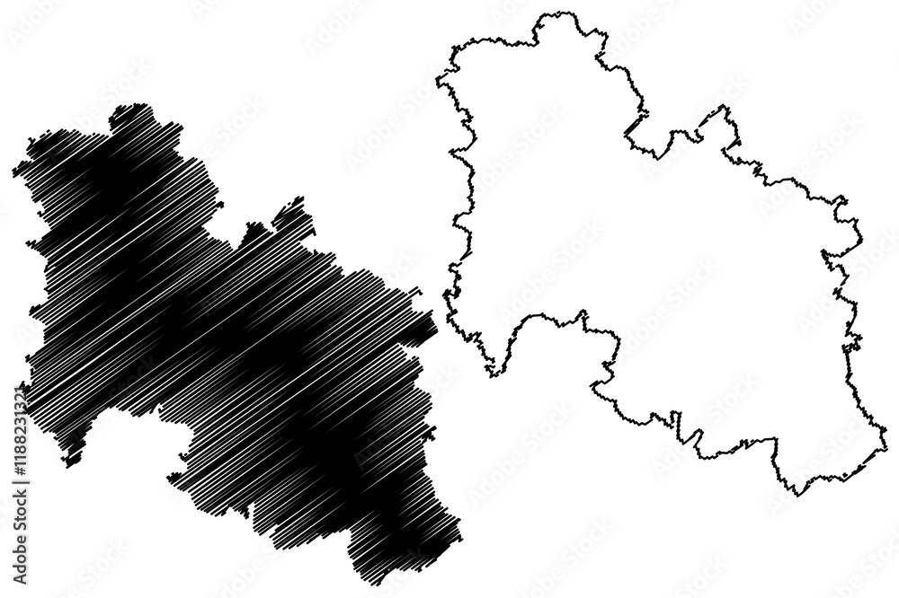 Donau-Ries district (Federal Republic of Germany, rural district Swabia ...