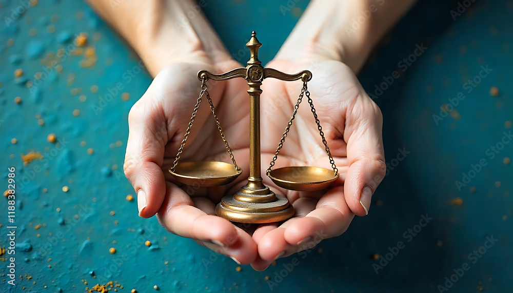 hands holding a scale of justice symbol, Justice and Human Rights ...
