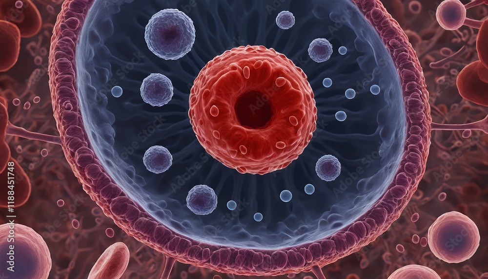 Microscopic Cellular Structure: A Detailed Visualization of Cell ...