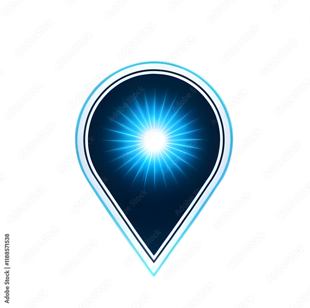Glowing Pin Location Indicator, on transparent background png Stock ...