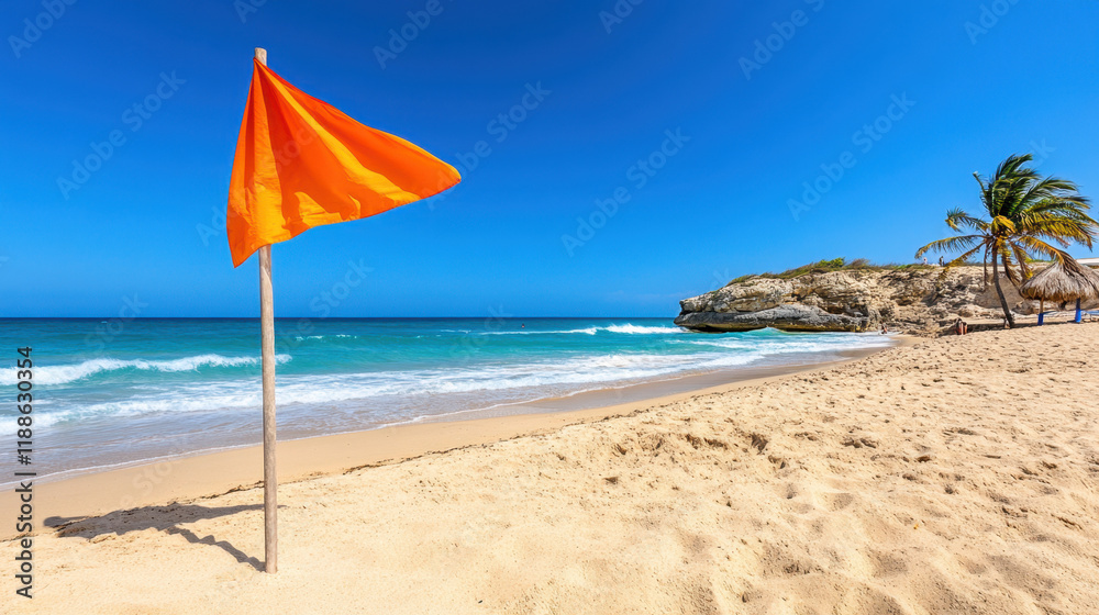 Safety zone, A vibrant image depicting a beach safety zone featuring ...