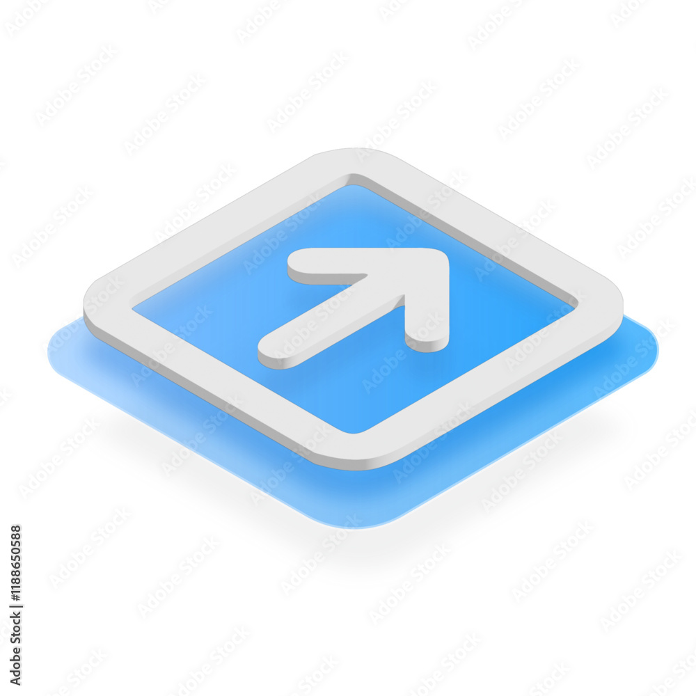 Isometric Layer Business Widget App Glassmorphism UI Icon Sign 3D and ...