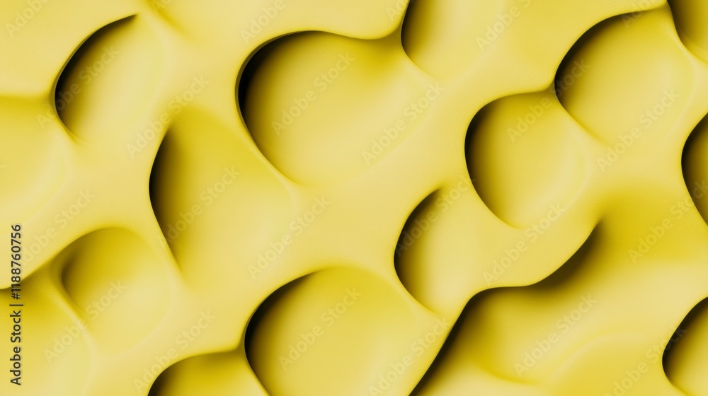 Dynamic Yellow Architectural Design: Abstract 3D Surface Patterns for ...