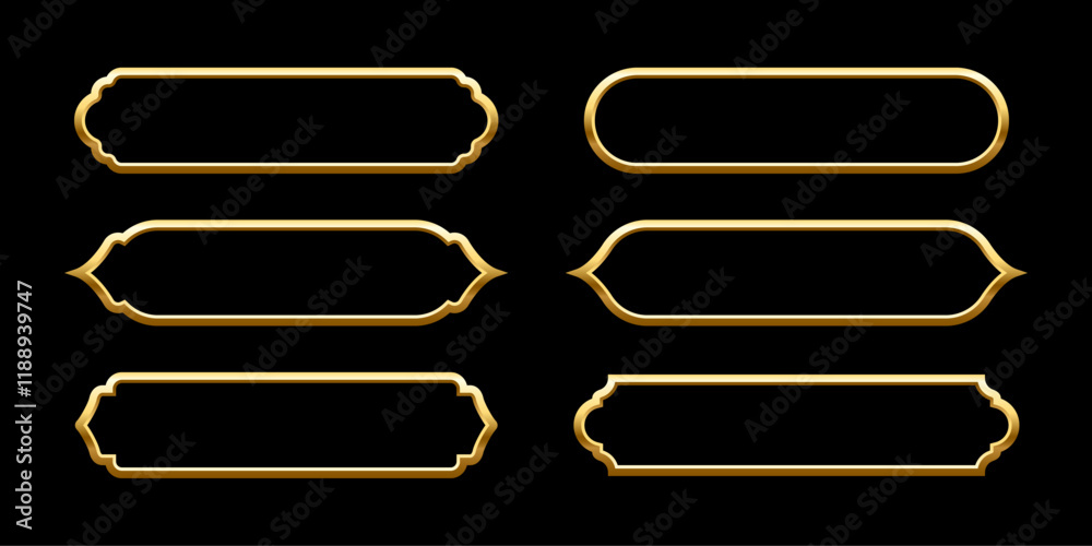 Islam frames. Arab, Indian, Turkish shapes set vector illustration ...