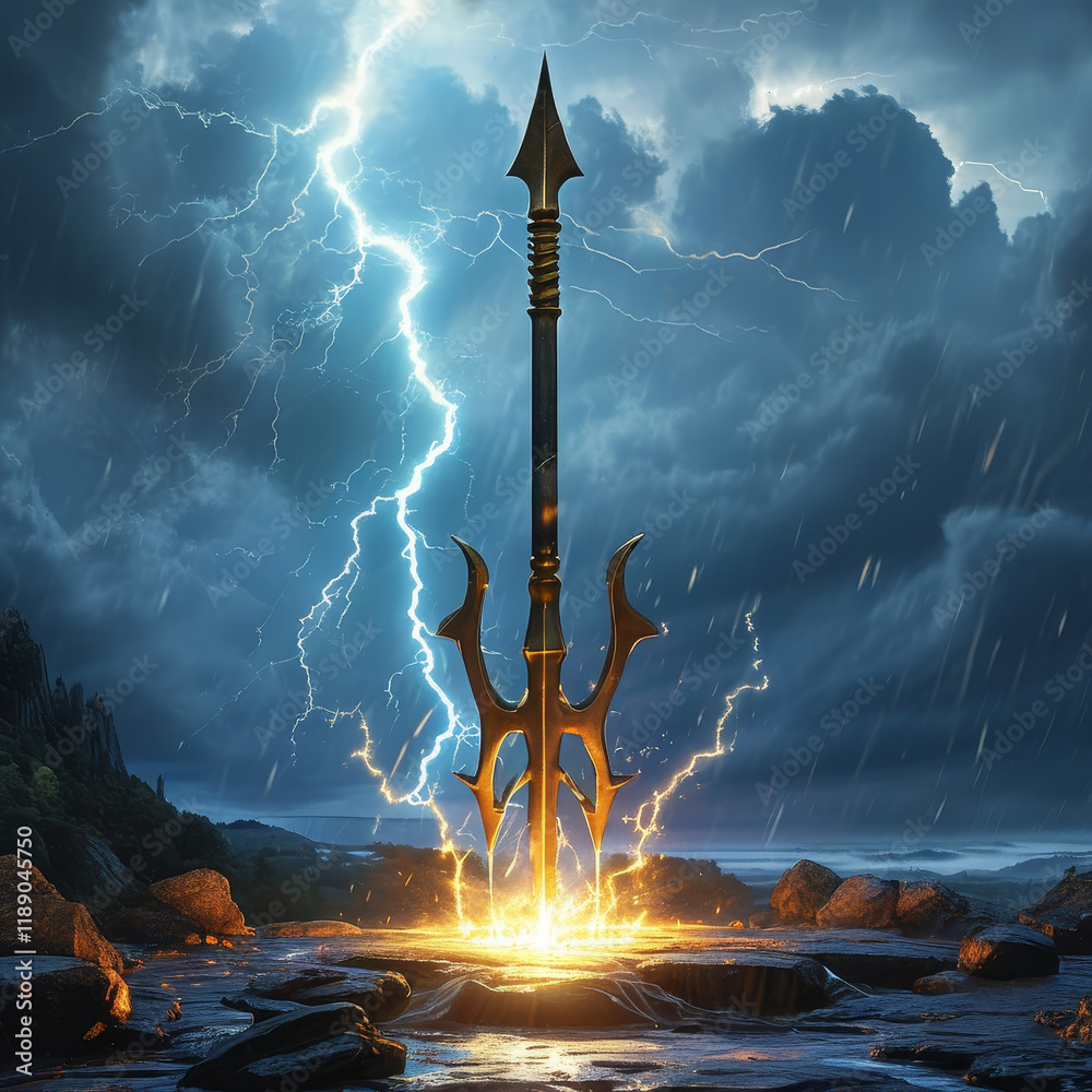 Great Night of Lord Shiva Background, Trishul’s radiance, Trishul ...