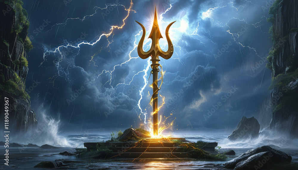 Great Night of Lord Shiva Background, Trishul’s radiance, Trishul ...