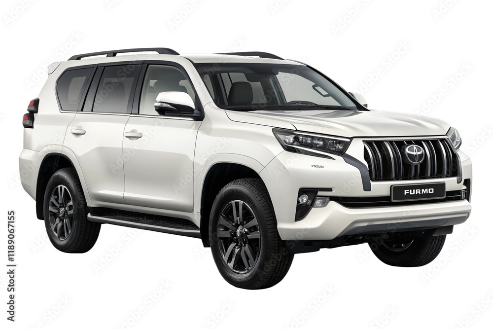 Toyota land cruiser Prado, extreme off-roader SUV car isolated on ...