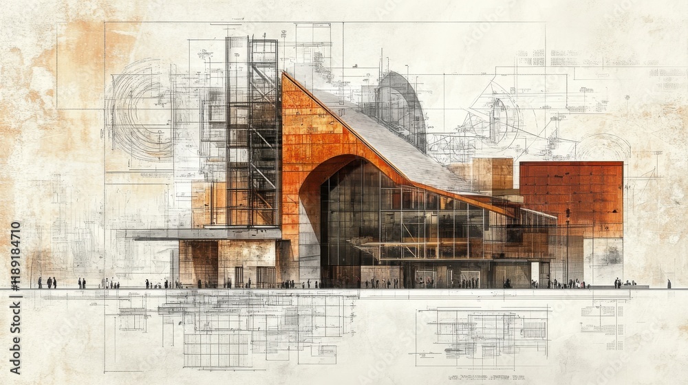 Modern architectural design with an innovative structure showcased in ...