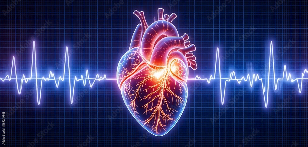 Stock-Foto „High-resolution anatomical illustration of a human heart ...