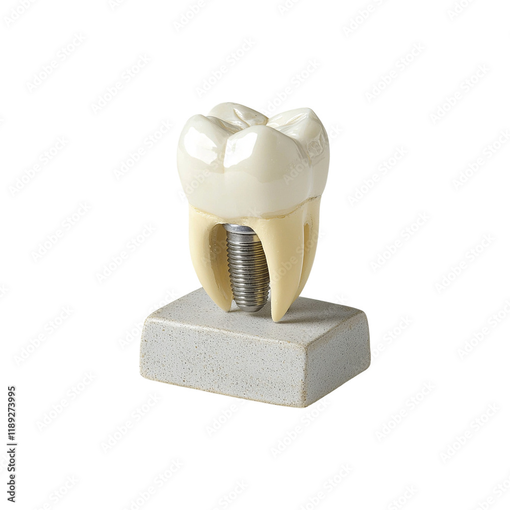 Dental implant model of molar tooth png Stock Photo | Adobe Stock