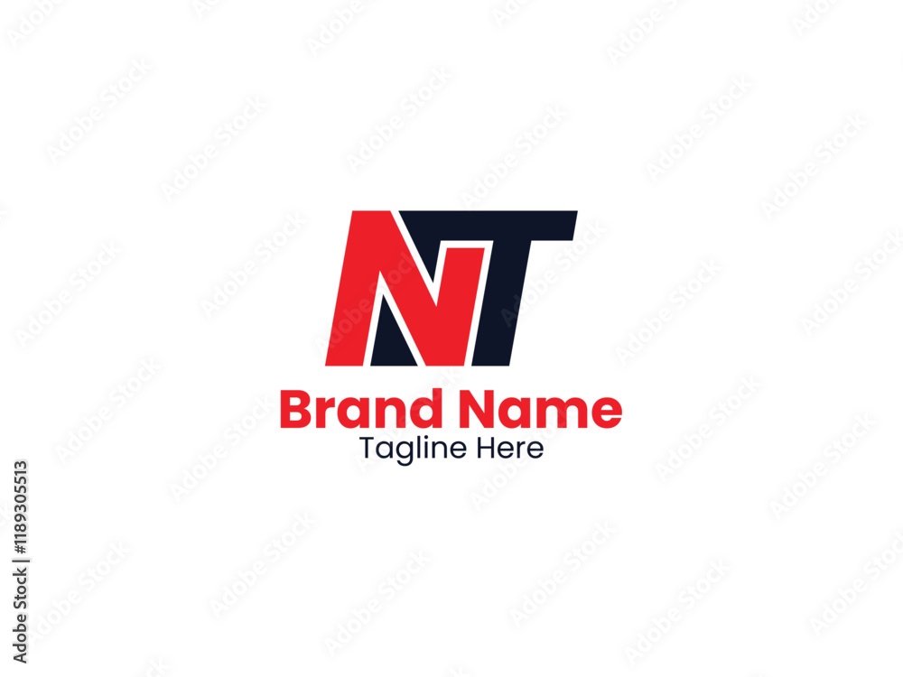 Creative Initial letter NT monogram logo. Vector NT or TN logo template ...