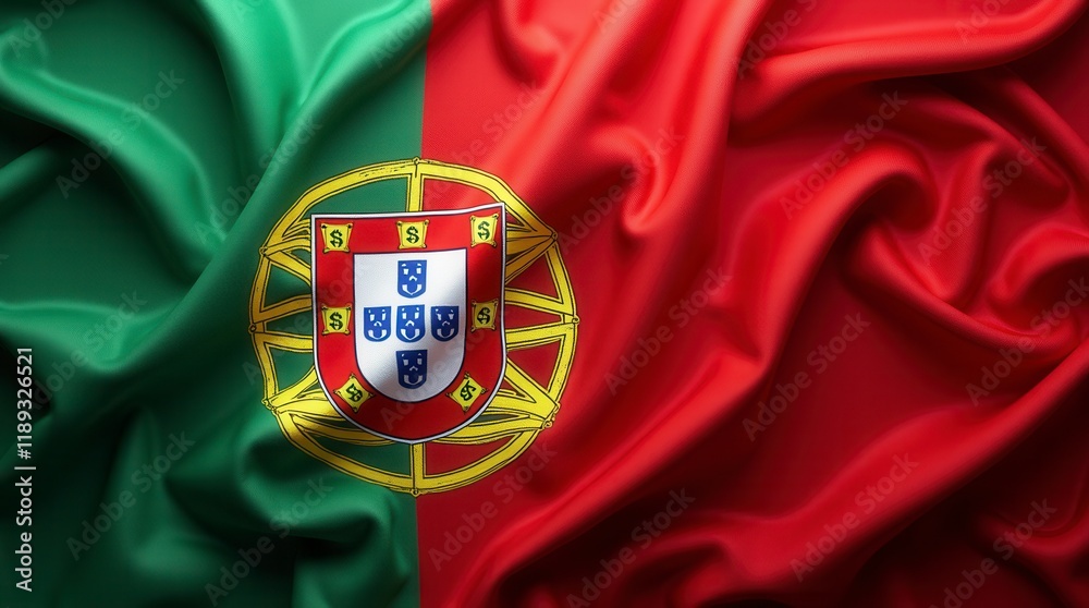 Texture Design Of Portuguese Flag Colors, Portugal National Country ...