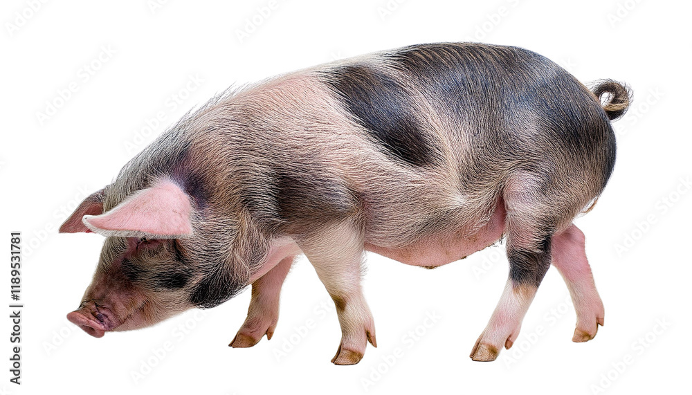 Image of a Pig, Isolated on Transparent Background. Cutout of a Pig ...